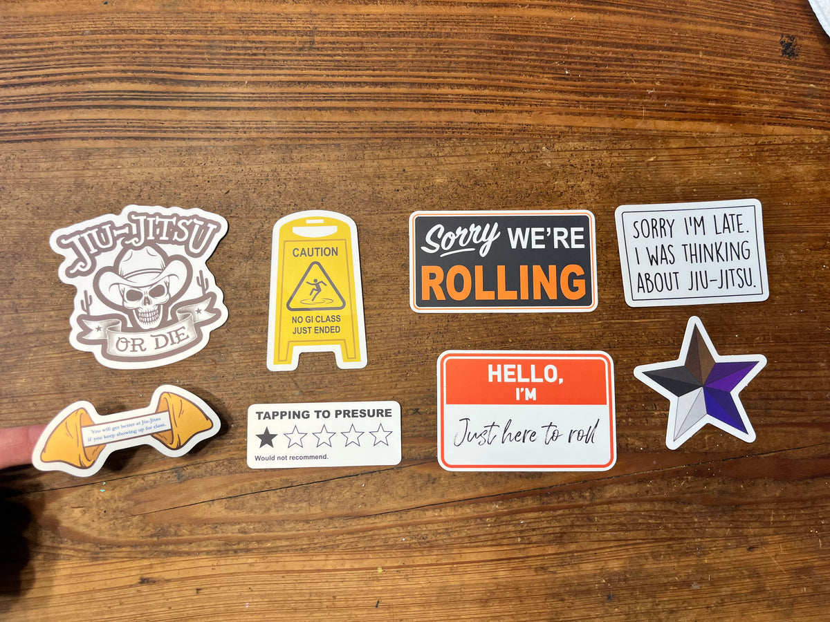 Caution Wet Floor Sign No Gi Class Just Ended Sticker - BJJ Vinyl Deca ...